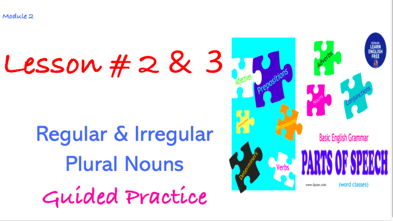 Regular & Irregular Plural Nouns Guided Practice - Let"s Quiz